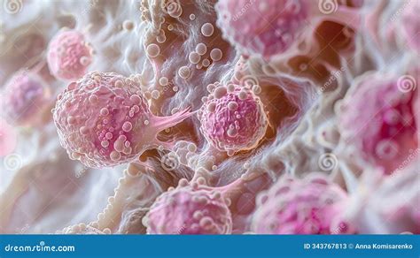Bacteria In The Skin Under A Microscope Stock Image Image Of