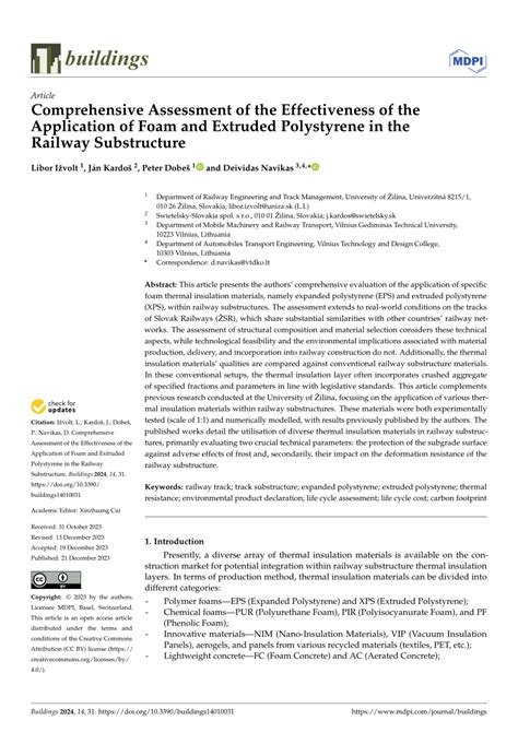 Pdf Comprehensive Assessment Of The Effectiveness Of The Application Of Foam And Extruded