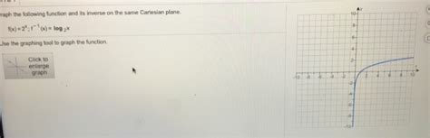 solved raph the following function and its inverse on the