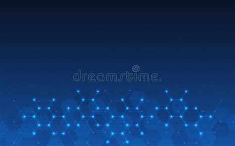 Illustration Of The Abstract Background Of Molecules Molecular Structures Or Chemical