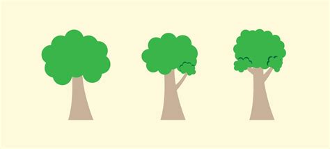 Illustration Of A Tree Set Vector 11870814 Vector Art At Vecteezy