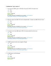 Combinational Logic Analysis Pdf Combinational Logic Analysis The Output Of A NAND Gate