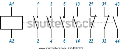 Symbol Magnetic Contactor Notation 3 Main Stock Illustration 2534897777 Shutterstock