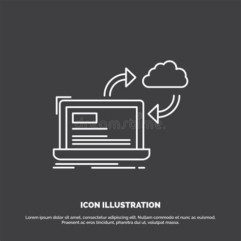 Sync Processing Data Dashboard Arrows Icon Line Vector Symbol For Ui And Ux Website Or