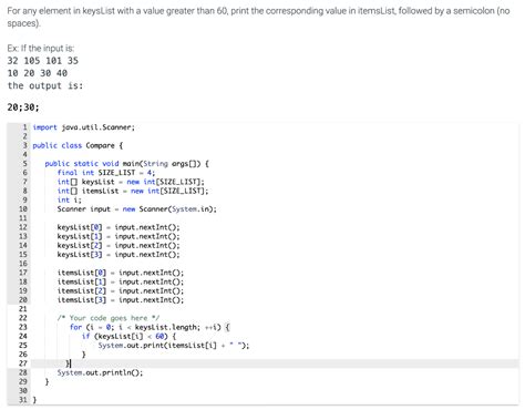 Solved For Any Element In Keyslist With A Value Greater Than