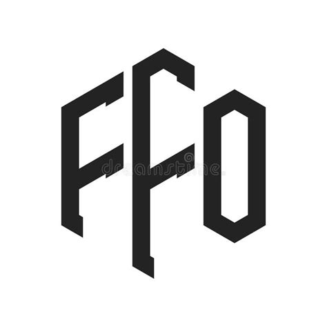 Ffo Logo Design Initial Letter Ffo Monogram Logo Using Hexagon Shape Stock Illustration