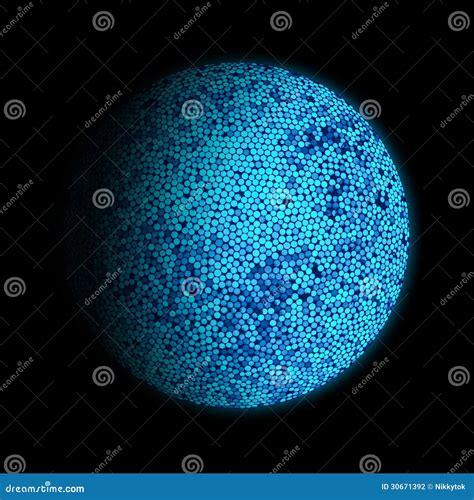 Sphere Of Fiber Optics Cross Section Royalty Free Stock Image
