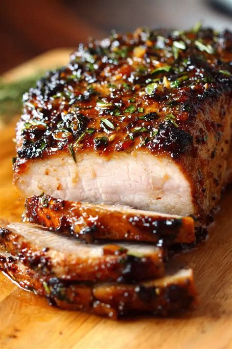 Savor The Flavors Of Maple Dijon Roasted Pork Loin With Garlic Linda