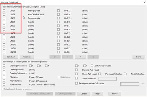 AutoCAD Electrical Project Description Label Customization Blog