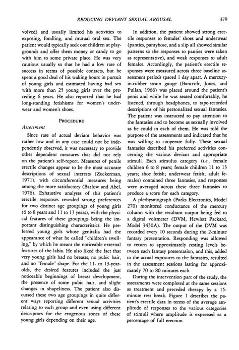 Satiation Therapy A Procedure For Reducing Deviant Sexual Arousal PMC