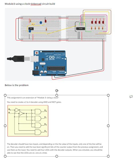 Module Using A Clock Tinkercad Circuit BuildBelow Is Chegg