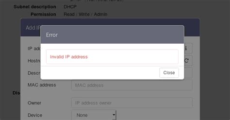 Why Do I Get Invalid Ip Address Every Time I Want To Add An Ip Range Issue Phpipam