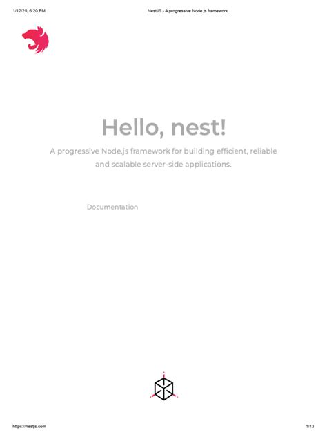 Nestjs A Progressive Nodejs Framework Pdf Software Framework