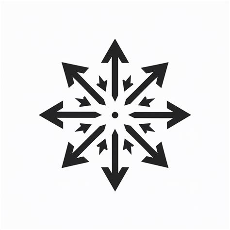 A Symbolic Representation Of Multiple Arrows Converging Towards A Central Point Premium AI