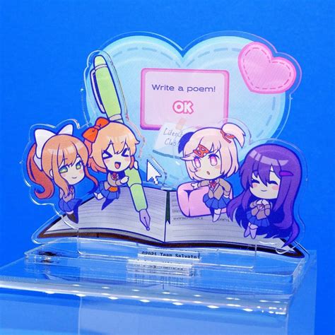 Doki Literature Club Poetry Acrylic Stand Figure Ddlc Sayori Natsuki Yuri Monika Other
