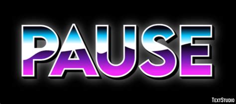 pause arcade text effect generator