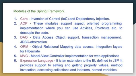 Spring Framework Introduction Ppt