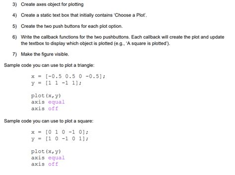 Solved Create Gui That Gives The User Two Buttons To Plot A