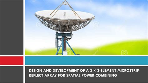 Pdf Design And Development Of A 3 × 3 Element Microstrip Reflect