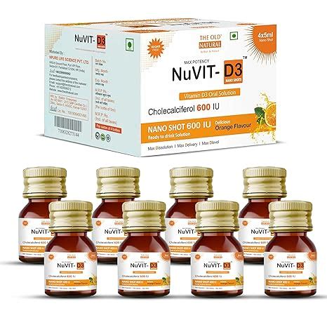 Buy The Old Natural Nuvit D3 Vitamin D3 60000 Iu I Cholecalciferol