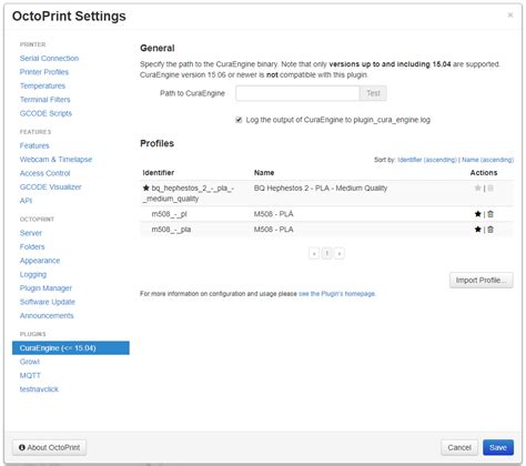 Combined Plugin Settings · Issue 2519 · Octoprintoctoprint · Github