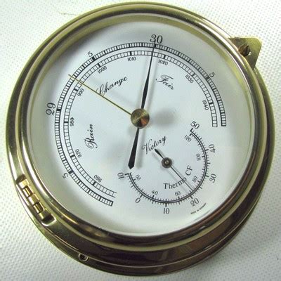 Victory Ba612 Brass 4 Barometer Thermometer Yacht Dual Scale 135 958