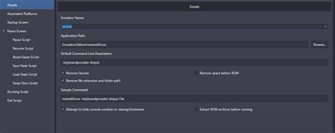 mame game not recognizing keyboard keys when launched from lb
