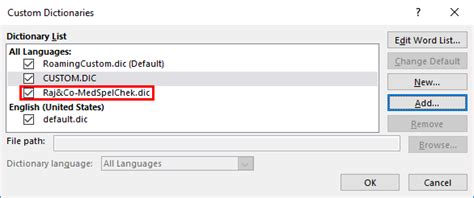 Loading And Using Custom Dictionaries In Powerpoint 2016 For Windows