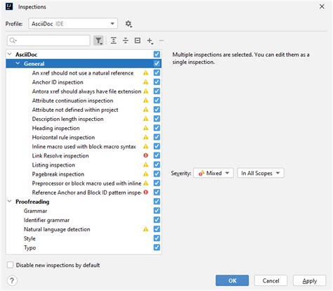 Validation In The Ide Intellij Asciidoc Plugin