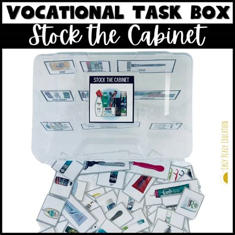 Vocational Task Box For Special Education Stock The Hygiene Products