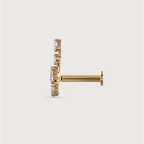 Buy Dancing Beam Gold And Diamond Nose Pin Online Mia By Tanishq