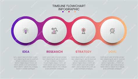Premium Vector Gradient Timeline Flowchart Infographic