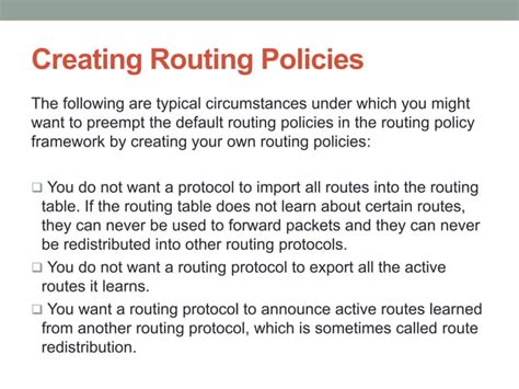 Routing Polices And Firewall Filter Ppt