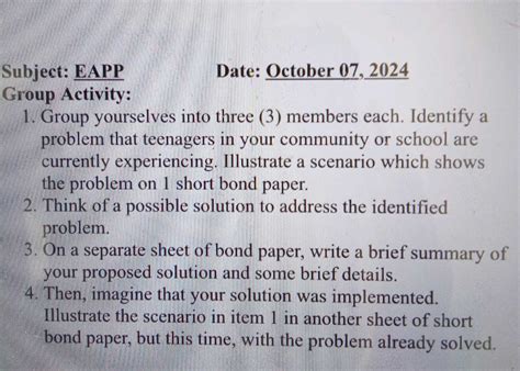 Subject Eapp Date October 07 2024 Group Studyx
