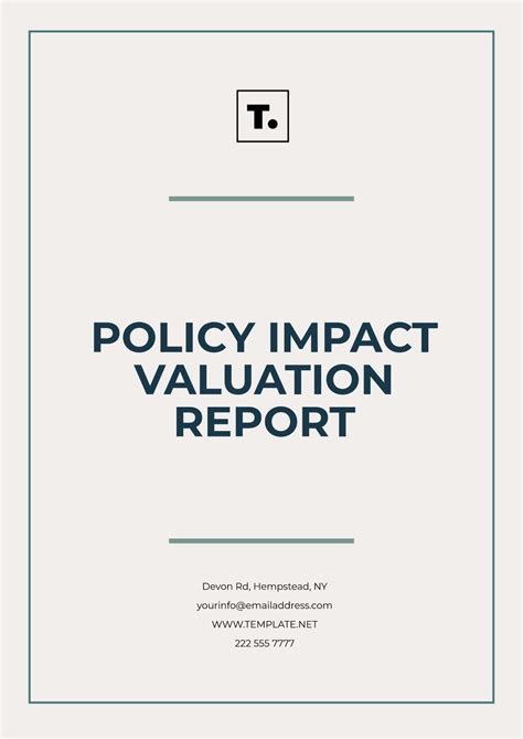 Free Policy Impact Valuation Report Template To Edit Online