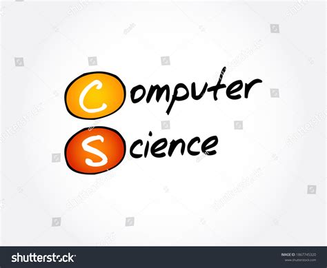 Cs Computer Science Acronym Technology Concept Stock Illustration Shutterstock