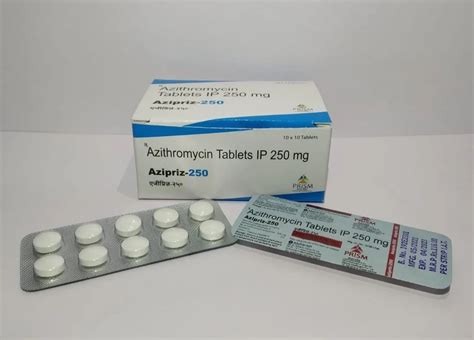 Azipriz Azithromycin Tablets 10 X 10 250 Mg Packaging Size 10x6 At ₹ 680 Box In Ahmedabad