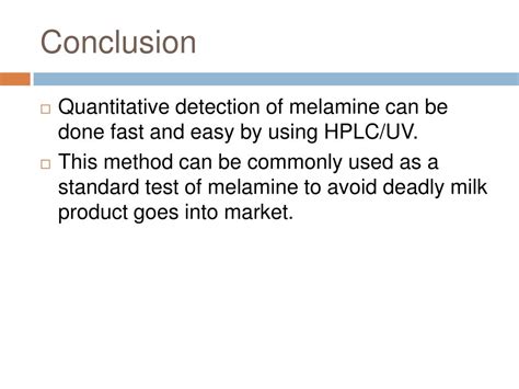Ppt Detection Of Melamine In Milk Powerpoint Presentation Free Download Id 755681