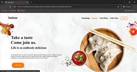 Sidra Ahmed On Linkedin Html Css Webdesign Foodwebsite