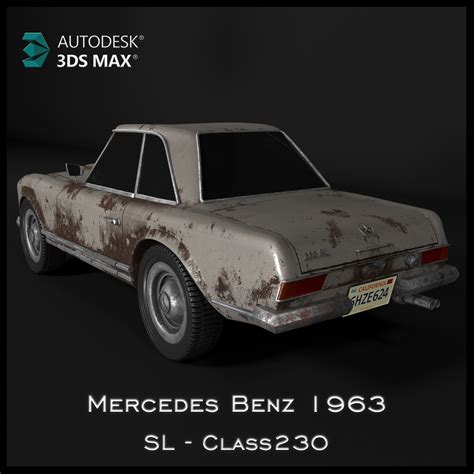 Artstation Mercedes Benz Sl Class 230 1963 Rust And Old Version
