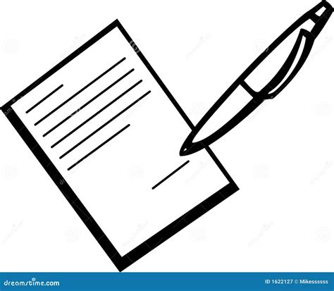 signing a document vector illustration stock vector illustration of