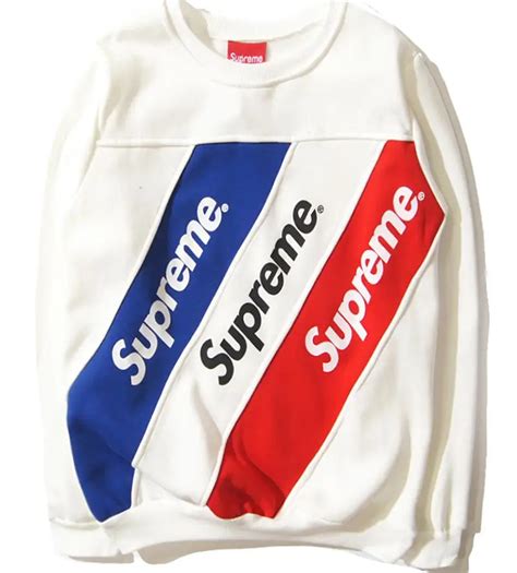 Supreme Sweatshirts Striped Casual Hoodies Brand Clothing Couples ...