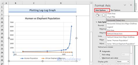 excel log scale chart graph logarithmic paper chart template values