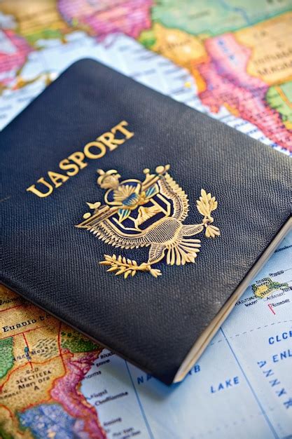 Usa Visa In A Passport Background Usa Visa In A Passport Travel Background Premium Ai