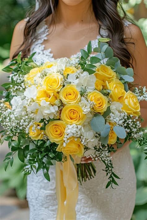85 Yellow Rose Wedding Bouquets That Are Too Gorgeous To Miss 💛
