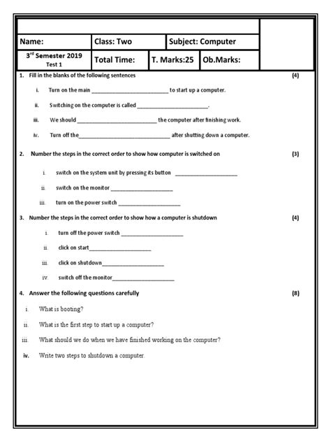 Computer Science Grade 2 3rd Term Pdf Drawing Microsoft Windows