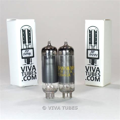 Tests Nos Matched Pair Sylvania Usa Jhs 6aq56aq5w6095 Smoked Glass