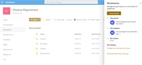 managing permissions in sharepoint online