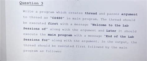 solved write a program which creates thread and passes