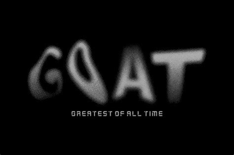 모든 시간의 가장 위대한 Goat 타이포그래피 티셔츠 인쇄 프리미엄 벡터